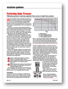 Flow Control: Don't let pressure regulators throw you a curve